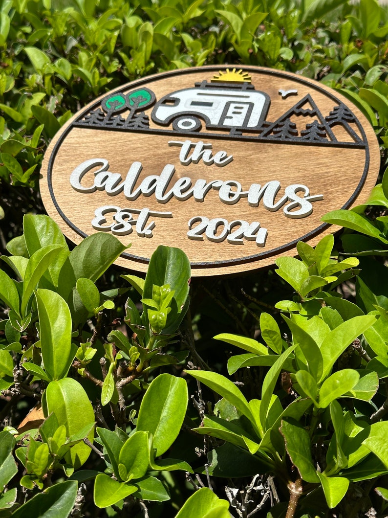 Personalized Camper Name Sign, Customizable Camping Name Sign, RV ...