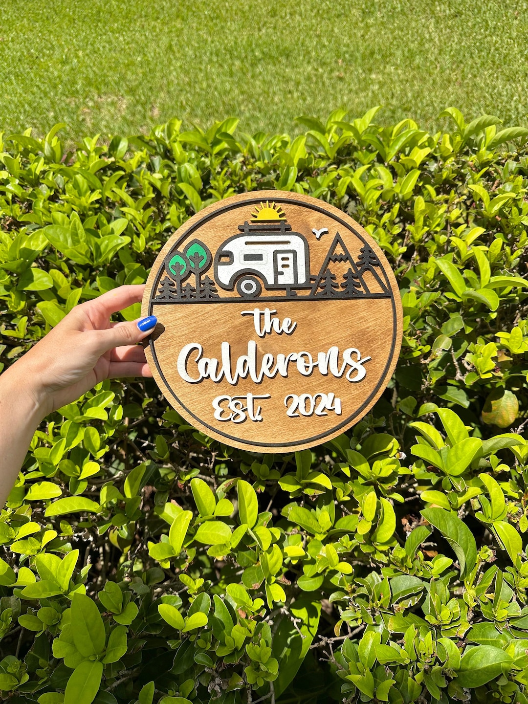 Personalized Camper Name Sign, Customizable Camping Name Sign, RV ...