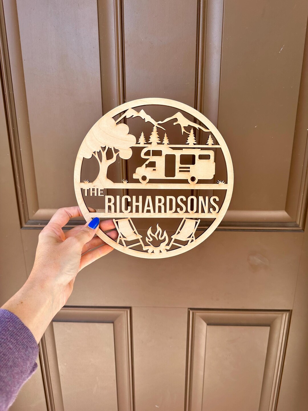 Personalized Camping Sign, Customized Camper Name Sign, RV Camping Last ...