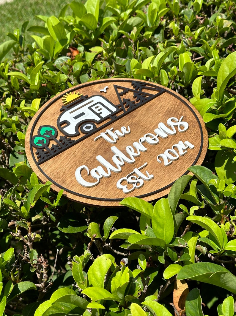 Personalized Camper Name Sign, Customizable Camping Name Sign, RV ...