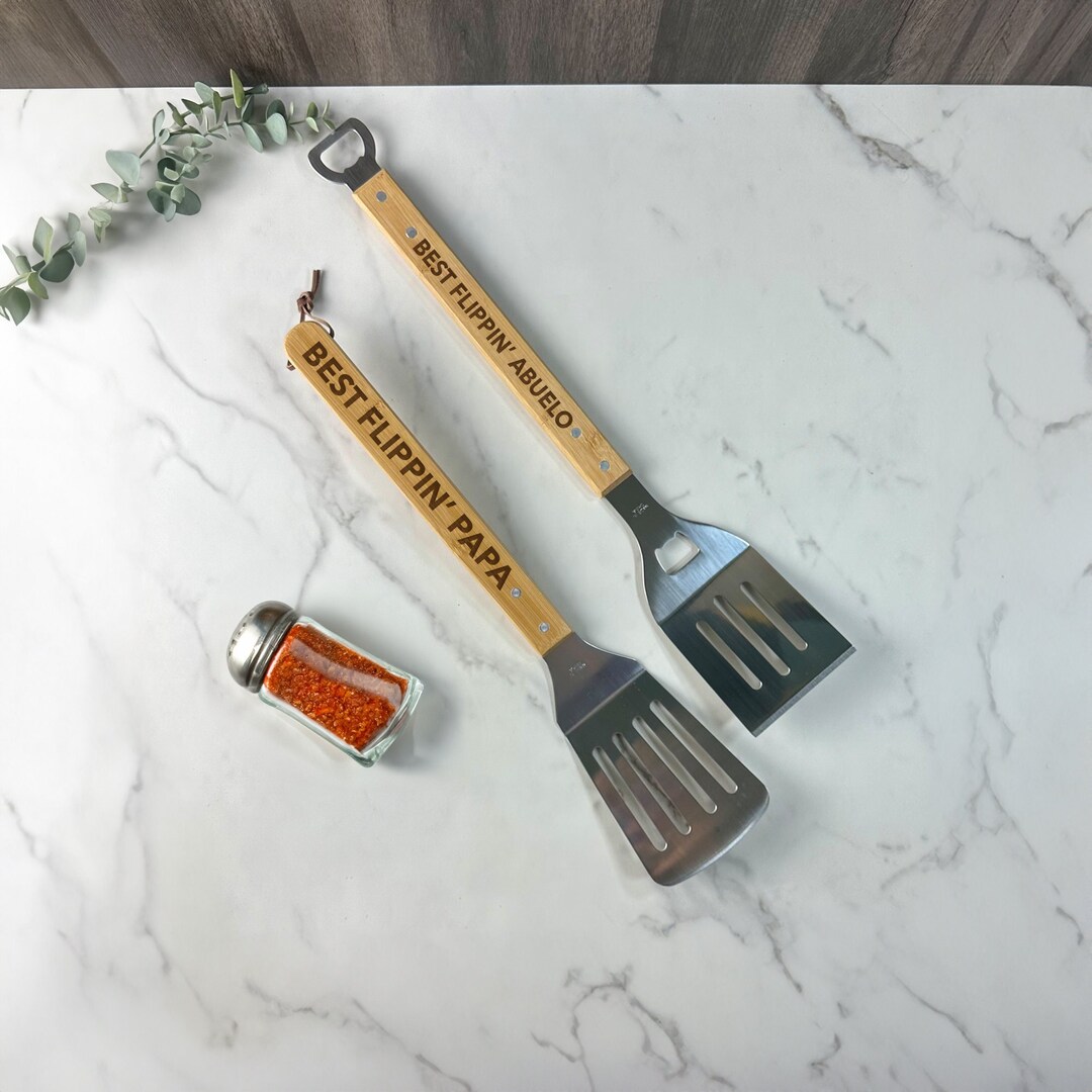 Personalized Spatula Barbeque Tool, Grill Master Abuelo Father’s Day Gift, Bamboo Custom Grill ...