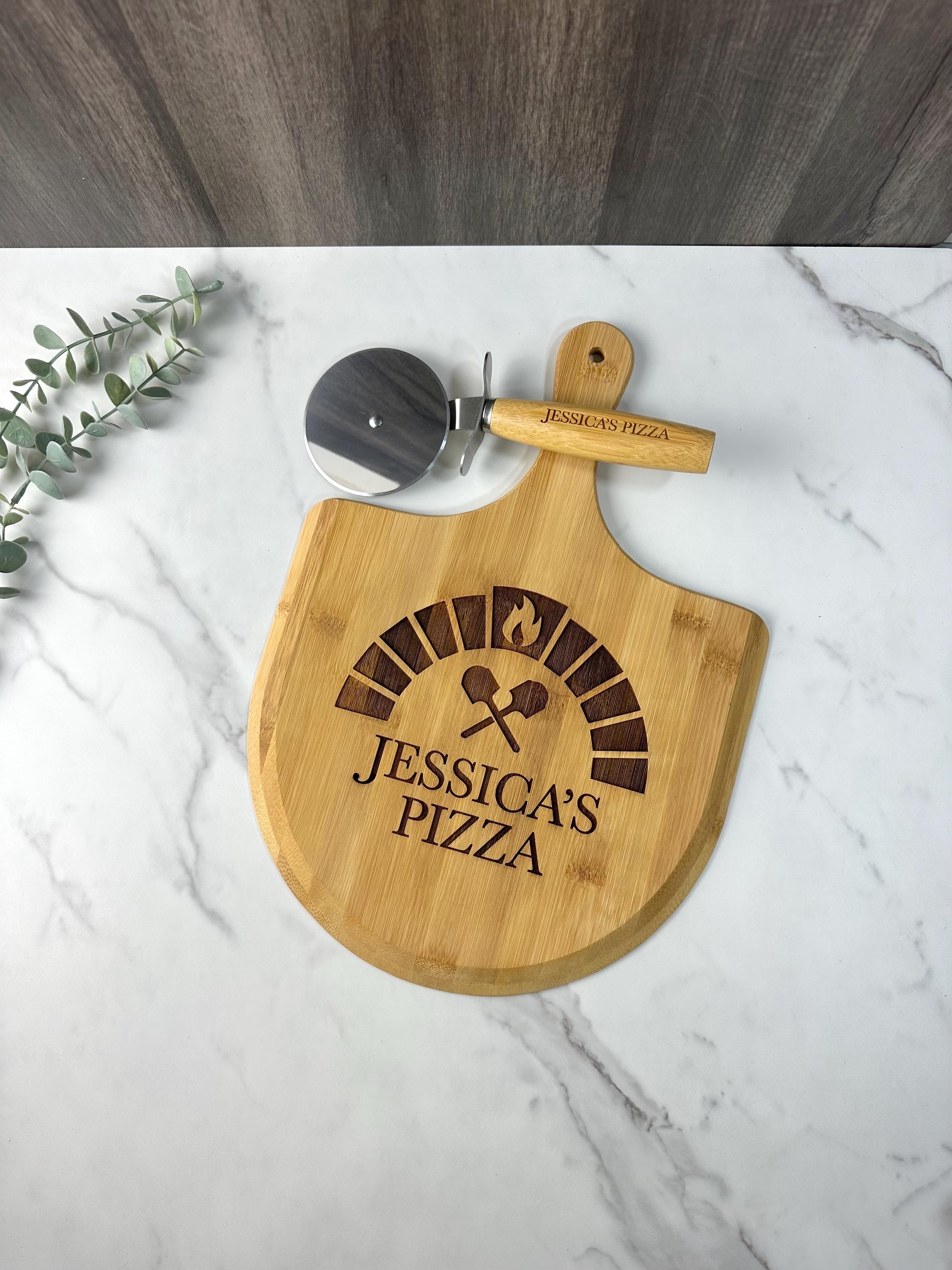 Personalized Pizza Board and Pizza Cutter, Pizza Peel Father's Day Gift ...
