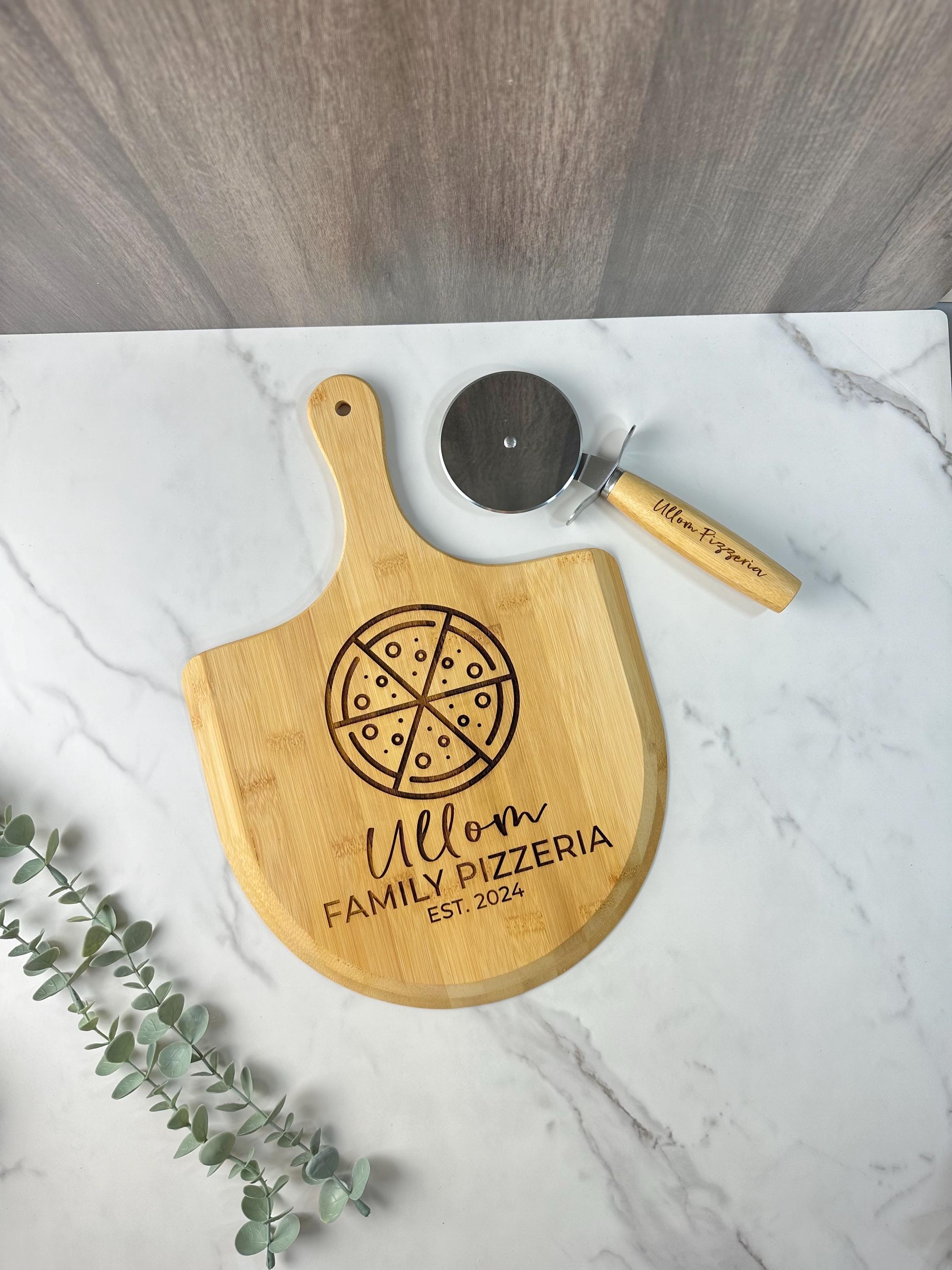 Personalized Pizza Board and Pizza Cutter, Pizza Peel Father's Day Gift ...