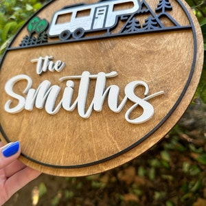 Personalized Camper Name Sign, Customizable Camping Name Sign, RV ...