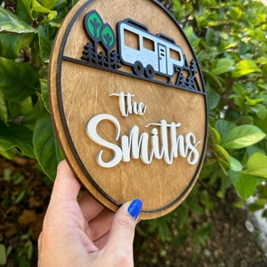 Personalized Camper Name Sign, Customizable Camping Name Sign, RV ...
