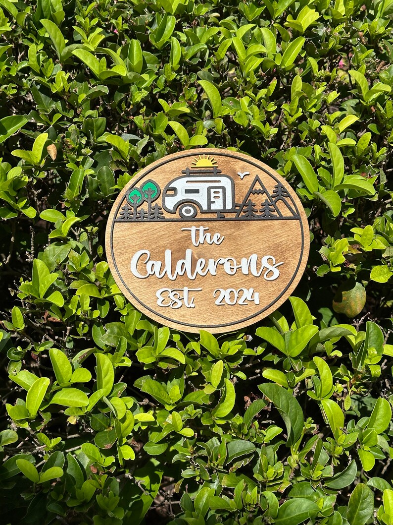 Personalized Camper Name Sign, Customizable Camping Name Sign, RV ...