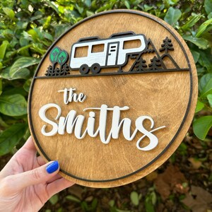 Personalized Camper Name Sign, Customizable Camping Name Sign, RV ...
