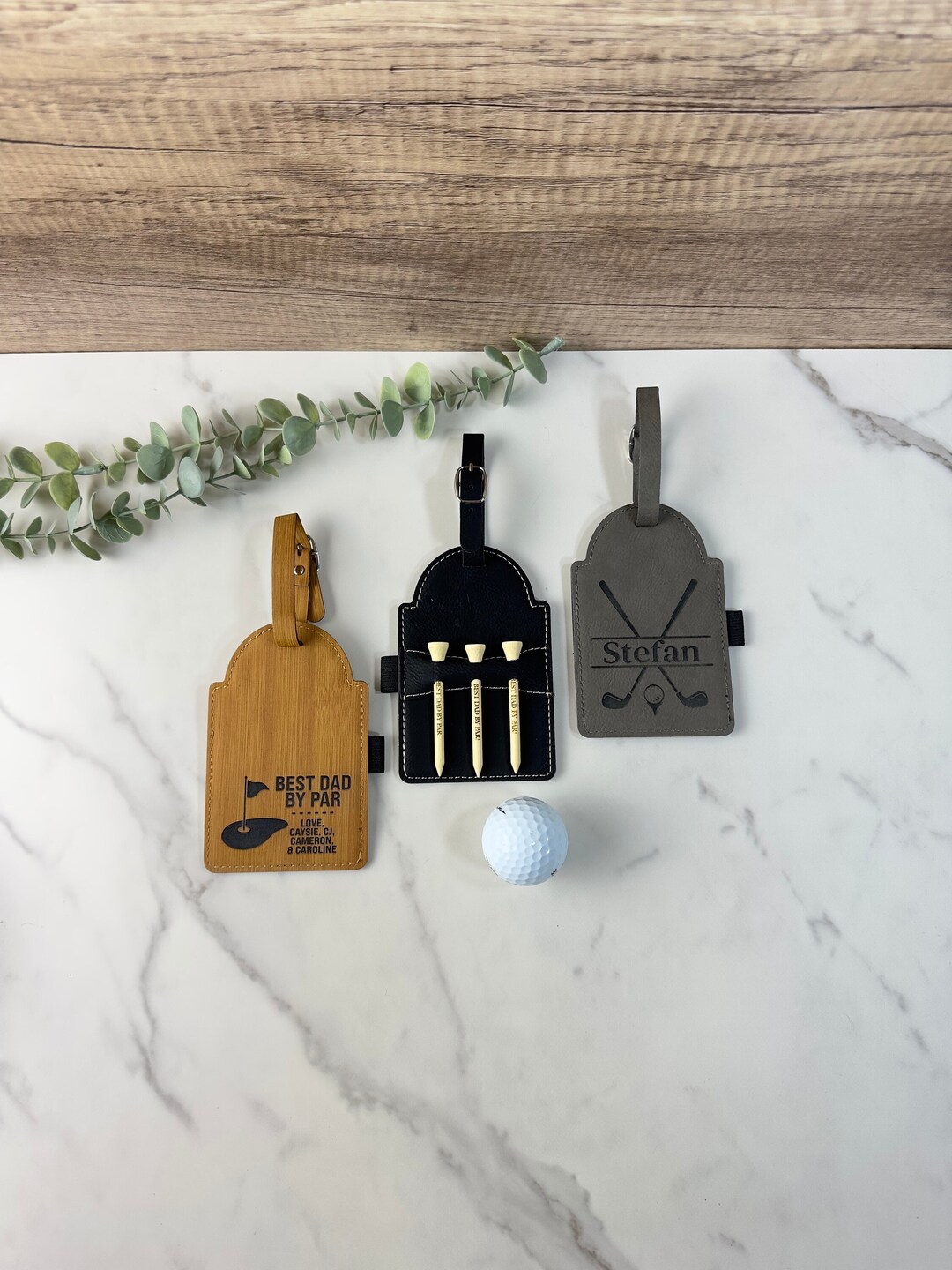 Personalized Golf Tee Holder With Custom Golf Tees, Dad Golf Gift ...