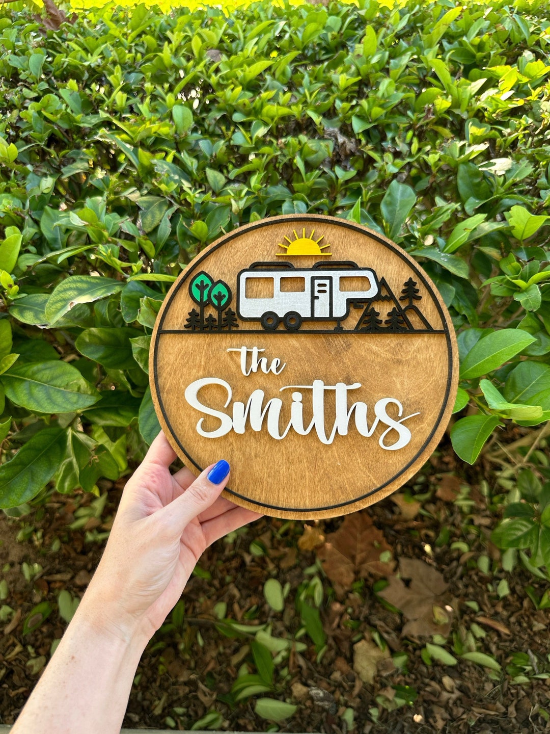 Customized Camping Name Sign, Personalized Camper Name Sign, RV Camping ...