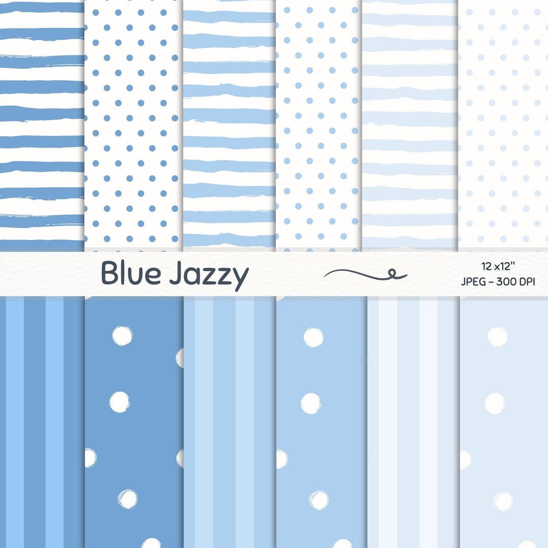 Blue Digital Paper, Seamless Blue Pattern, Printable Paper, Baby Blue ...