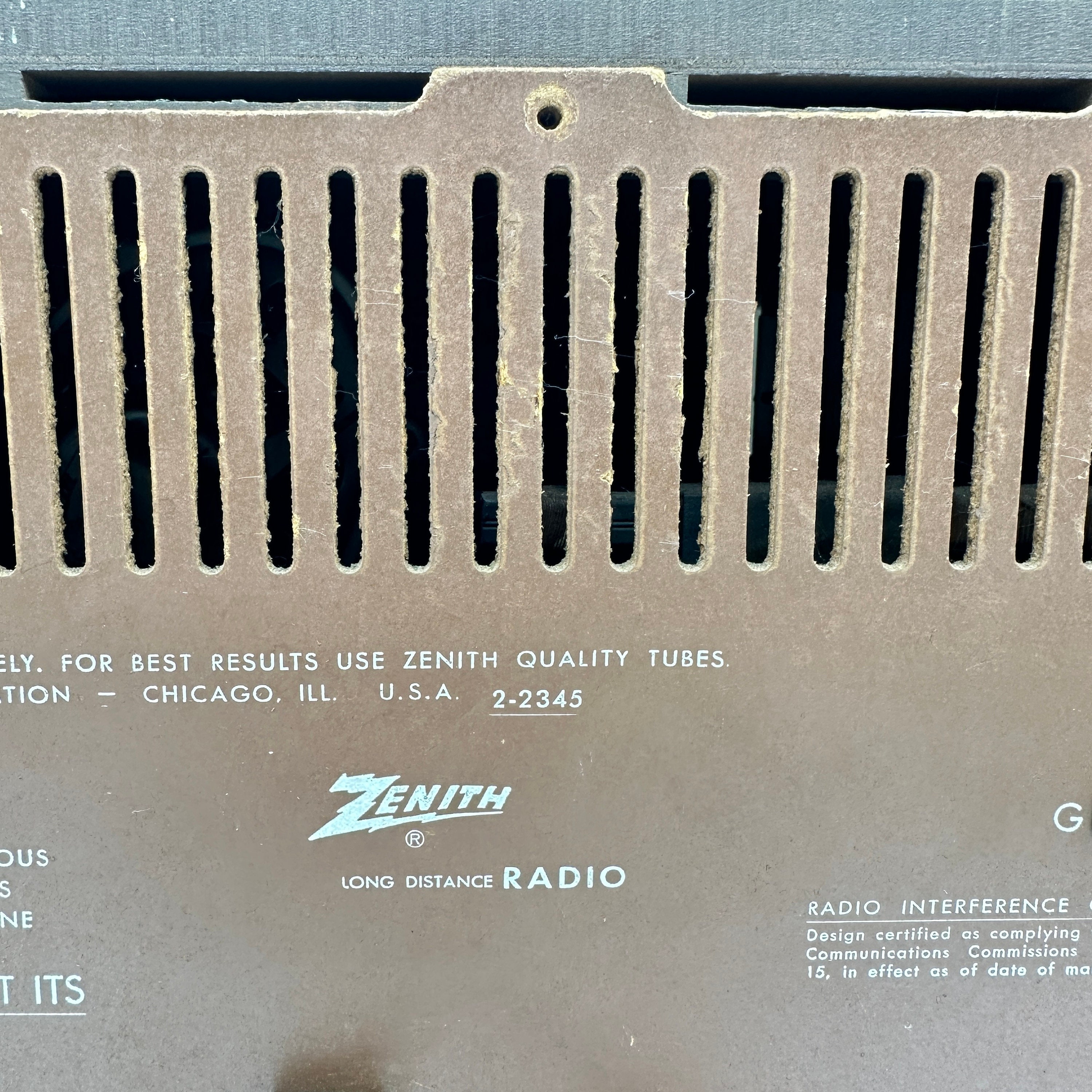 Vintage 1950s Zenith Long Distance Radio X334 Fm/afc/am USA Tested ...