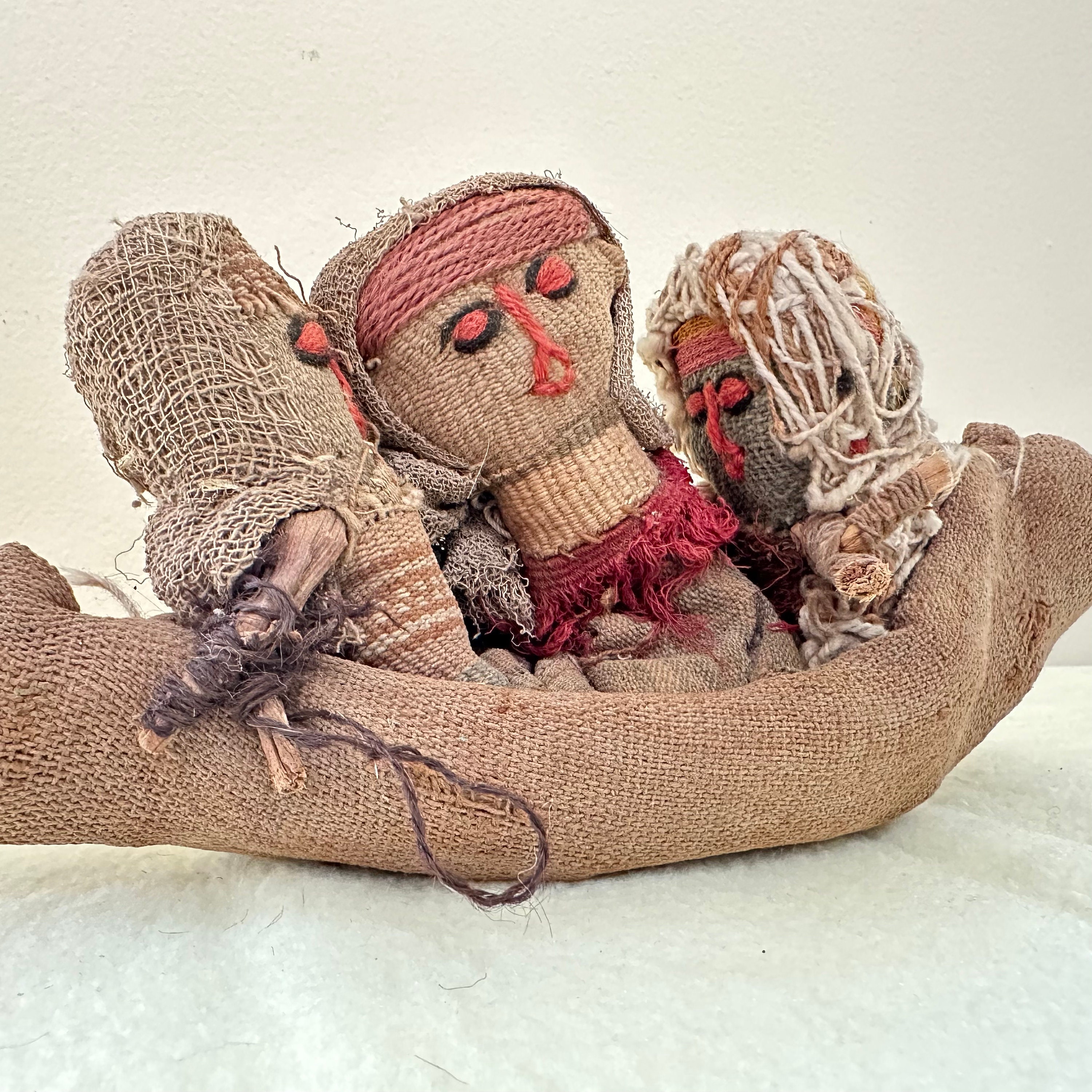 Vintage Handmade Peruvian Chancay Burial Dolls 3 Dolls on Canoe/boat - Etsy