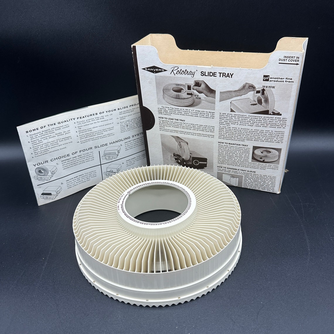 GAF 1960s Anscomatic 660 2x2 Slide Projector Rototray Slide Tray Tested ...