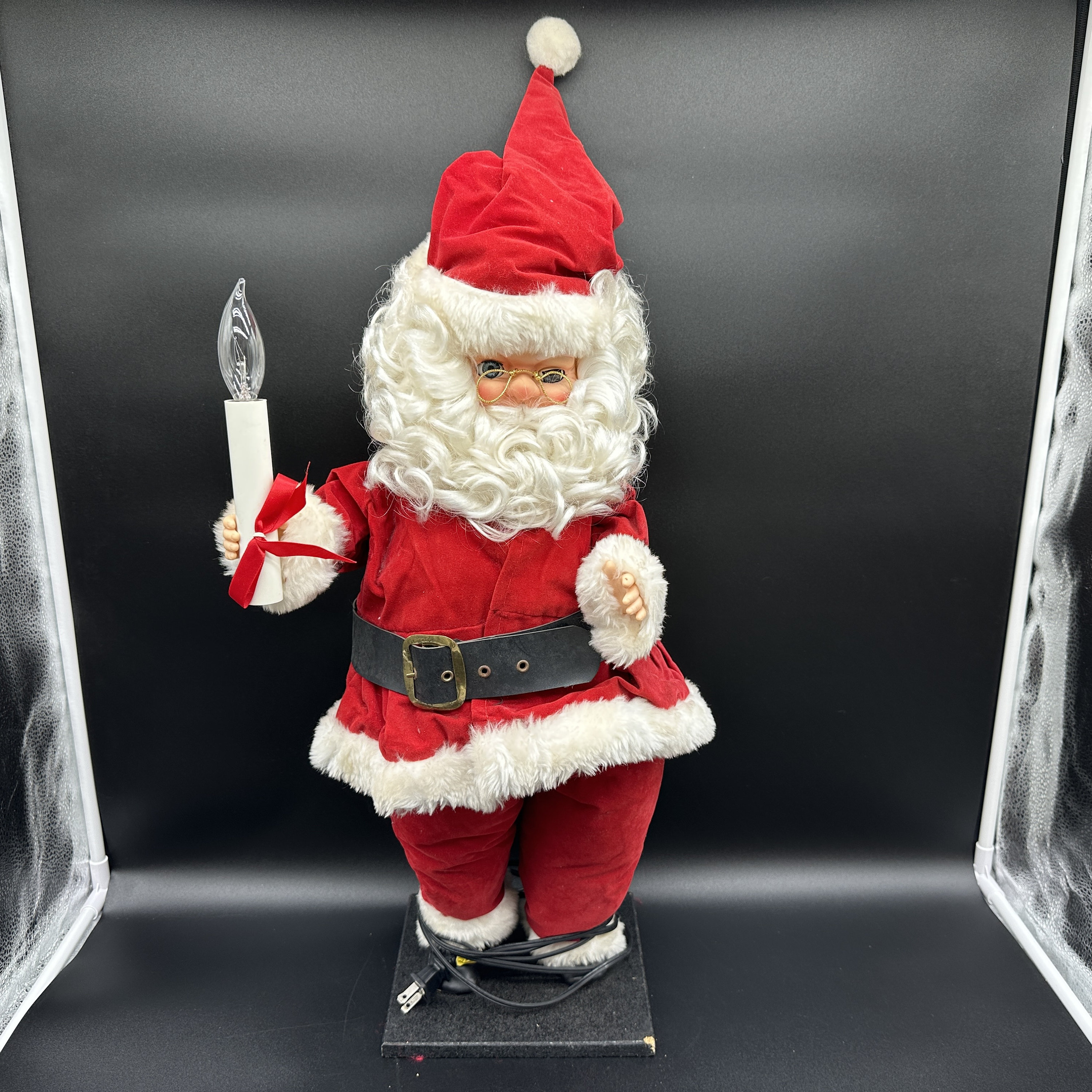 Vintage Animated Santa Holding Candle 24 Christmas Decor - Etsy