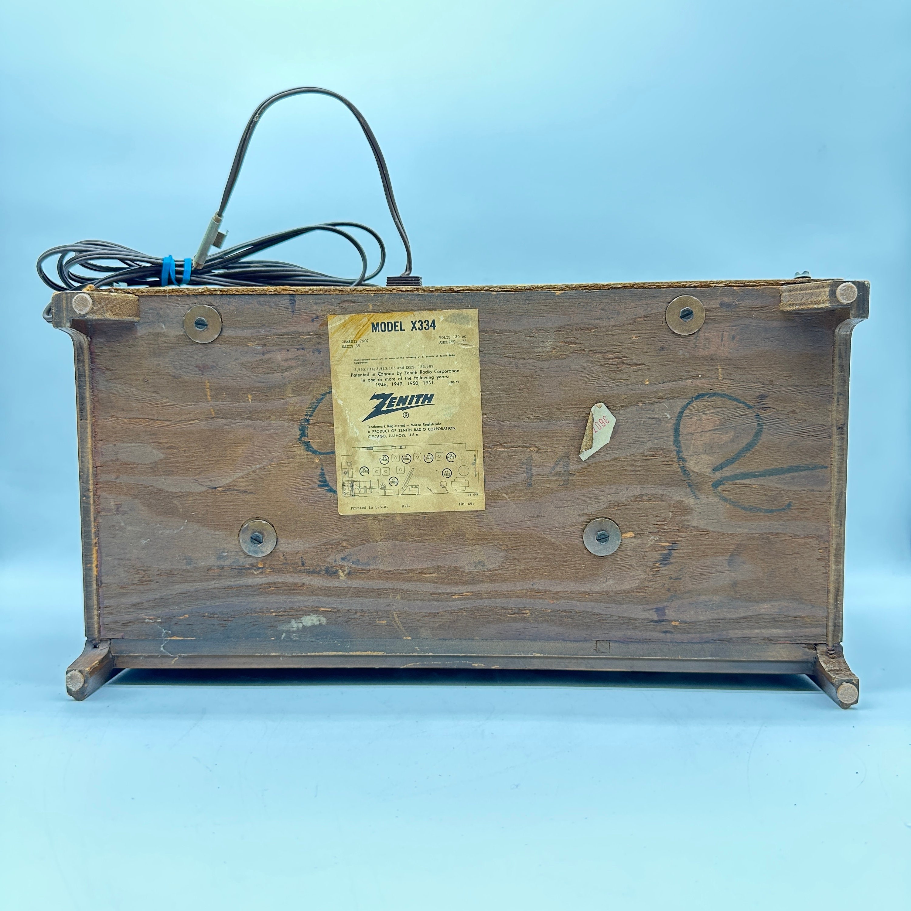 Vintage 1950s Zenith Long Distance Radio X334 Fm/afc/am USA Tested ...