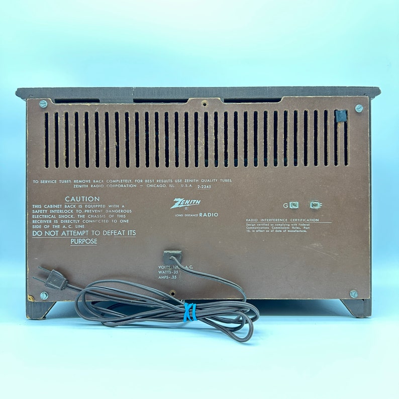 Vintage 1950s Zenith Long Distance Radio X334 Fm/afc/am USA Tested ...