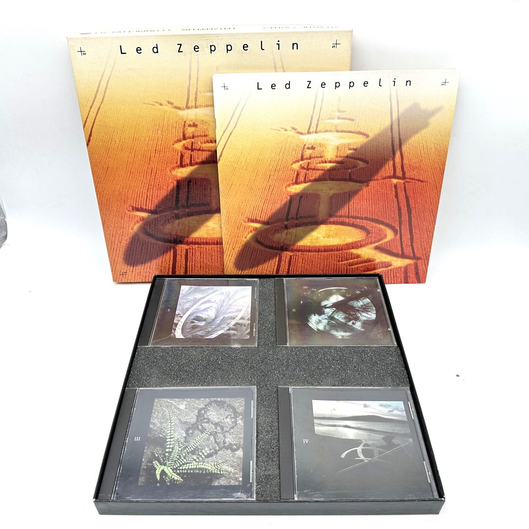 1990 Led Zeppelin 4 CD Box Set Includes 36-page Booklet & Discography ...