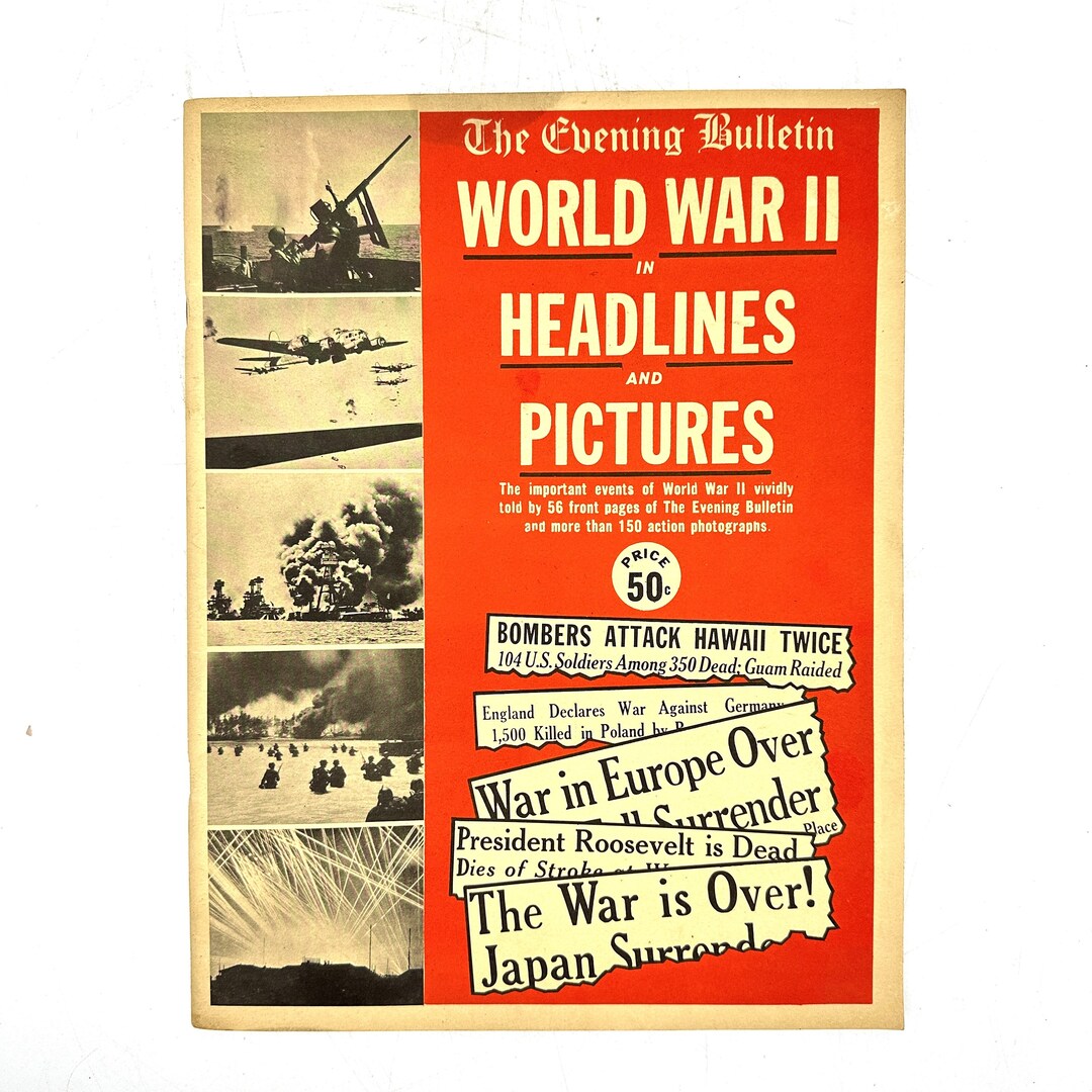 1946 the Evening Bulletin World War II Headlines & Pictures - Etsy