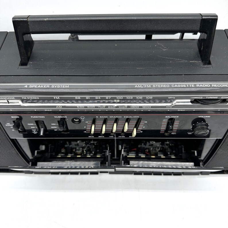 Vintage GE General Electric Boombox 3-5676A Black Tested & - Etsy