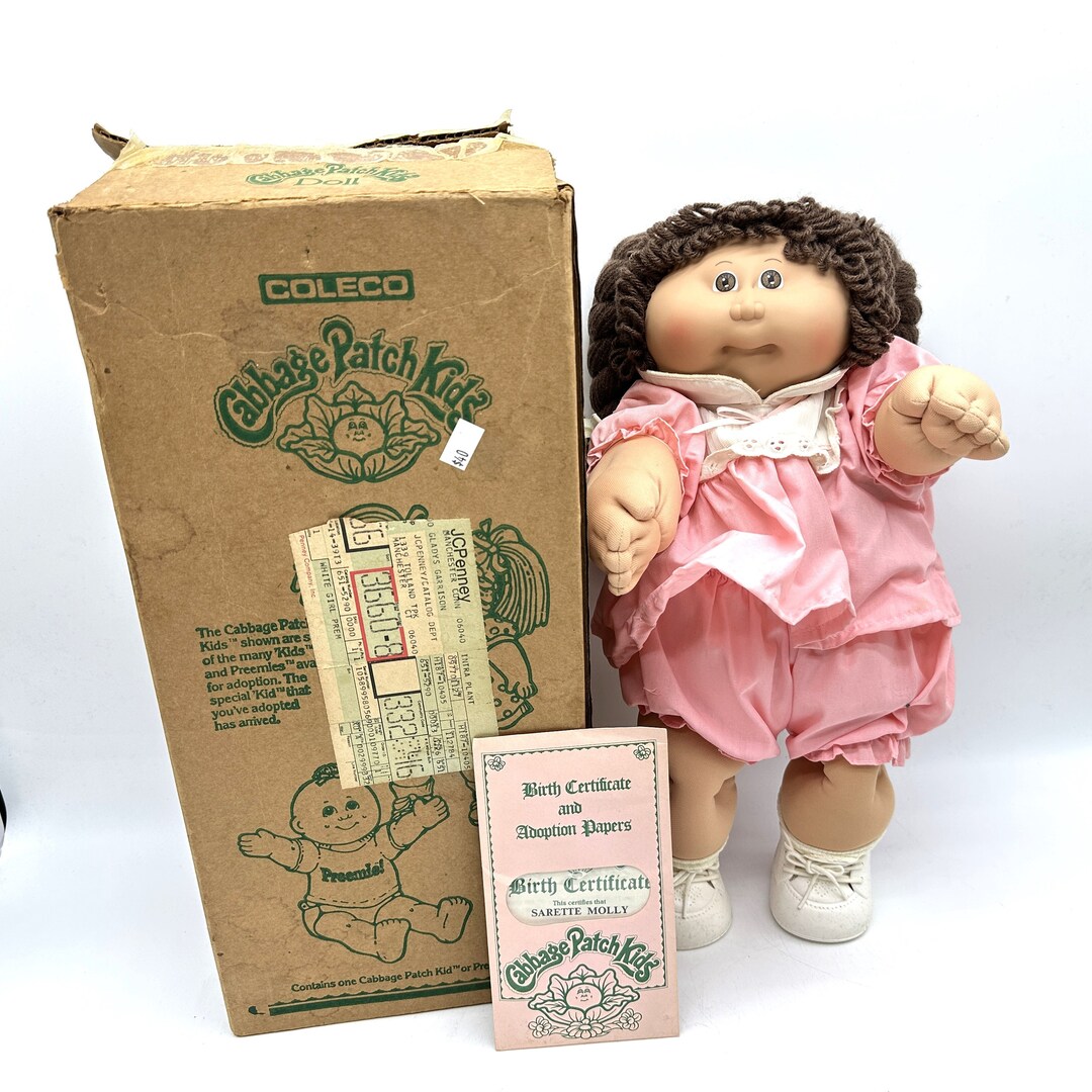 1984 Coleco Cabbage Patch Kids sarette Molly Brown W/ Box & Birth Certificate - Etsy