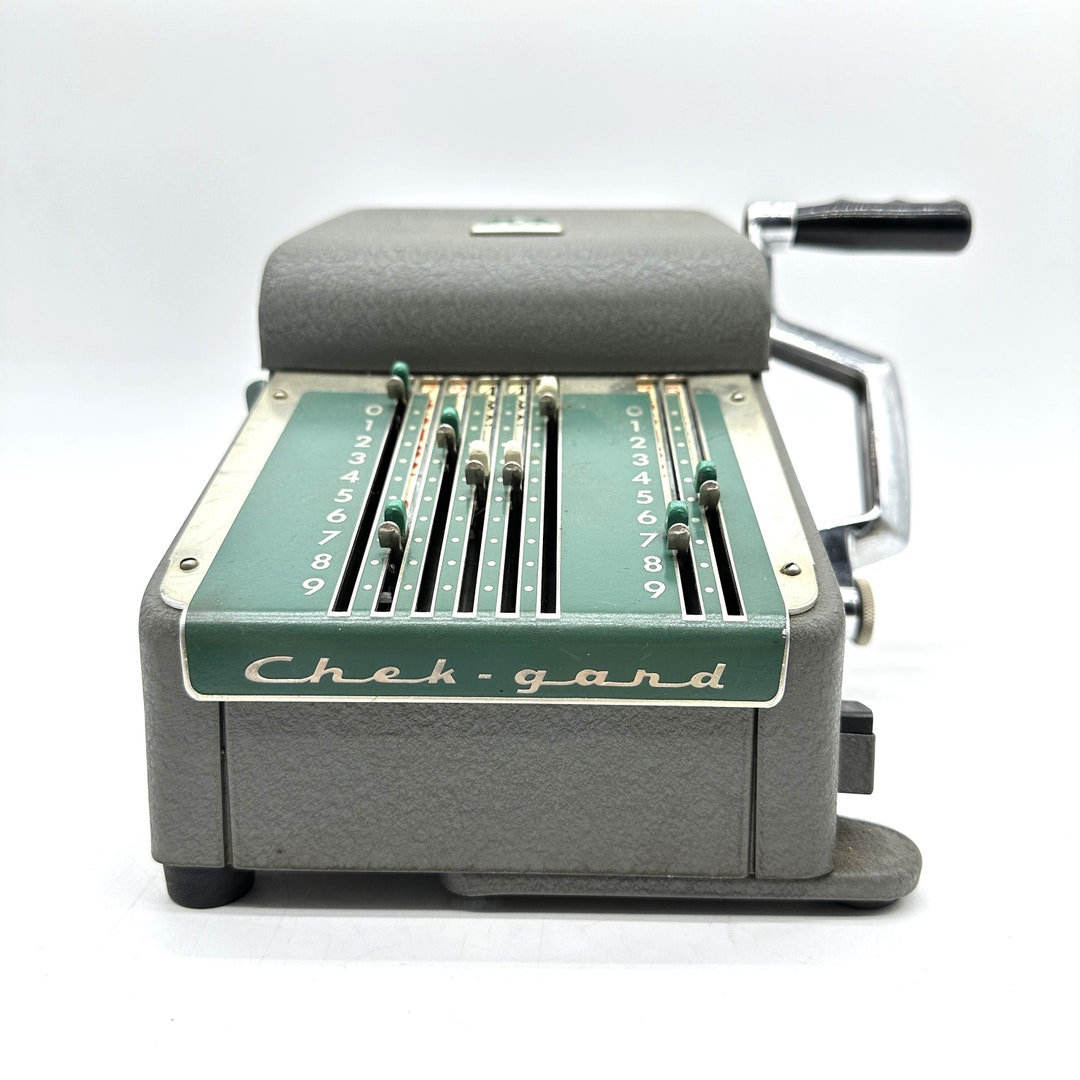 Vintage Safeguard Chek-gard Green Check Writer Printing Machine Tested ...