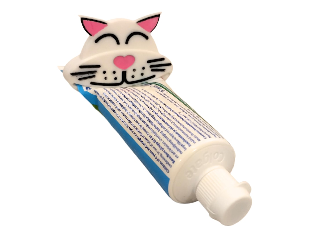 3D Printed Cat Face Toothpaste Squeezer: Funny Bathroom Decor - Etsy