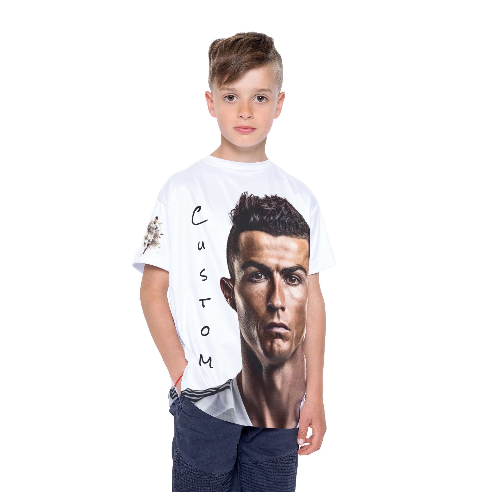 Custom Cr7 Cristiano Ronaldo Kids Sports Jersey (AOP) Gift for Soccer ...