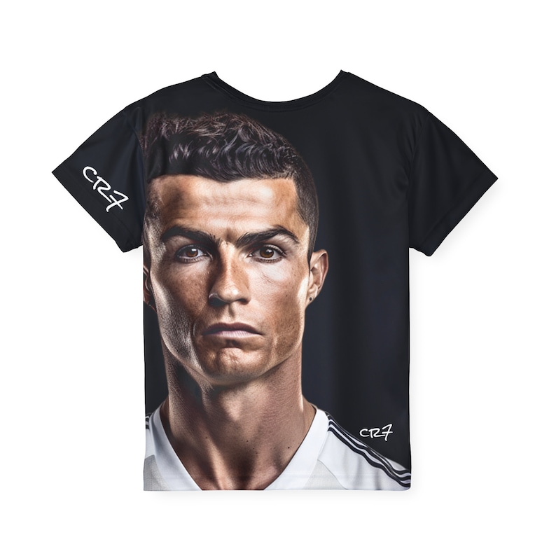 Cr7 Cristiano Ronaldo Kids Sports Black Jersey (AOP) Gift for Soccer ...
