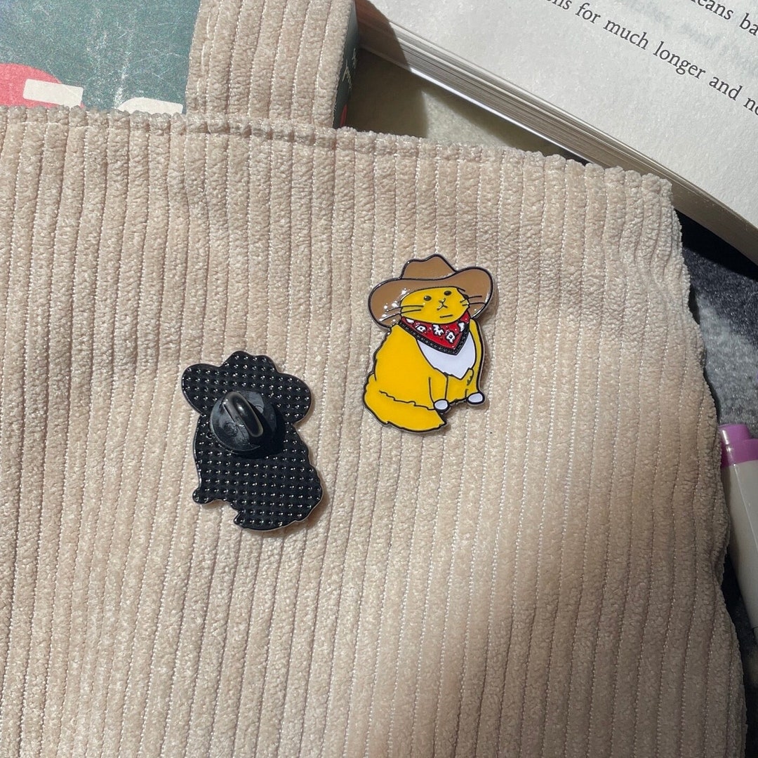 Cowboy Hat Cat Enamel Pin, Country, Accessory Enamel Pin, Cowboy Hat - Etsy