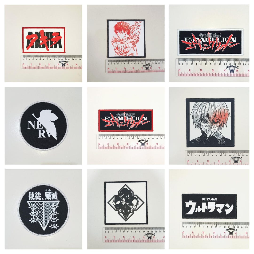 02 - Various Anime Logo Patches, Japanese Anime Patch, Mecha Anime ...