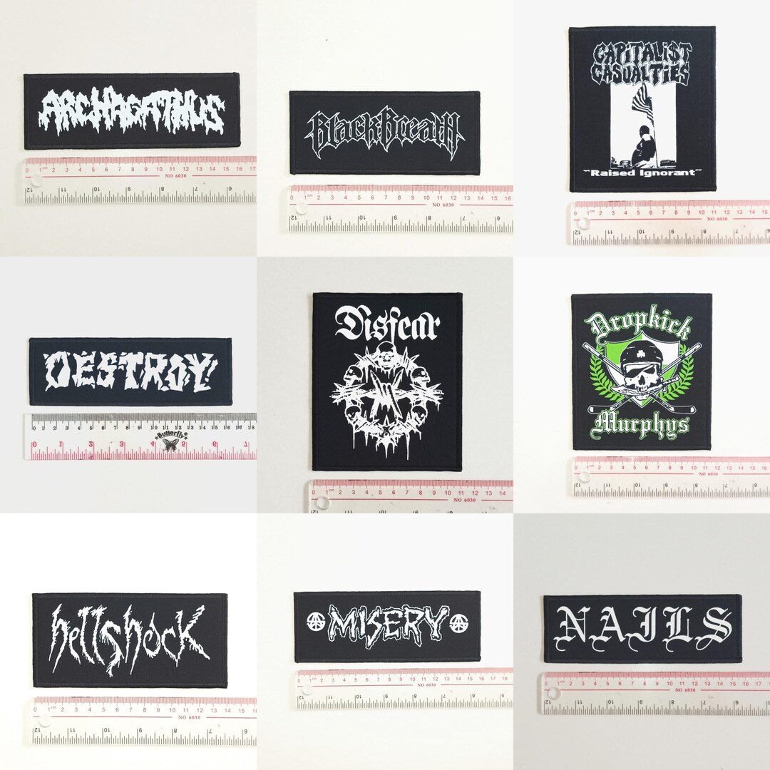 12 - Punk Patches, Hardcore, Crust, D Beat, Metal, Thrash, Power ...