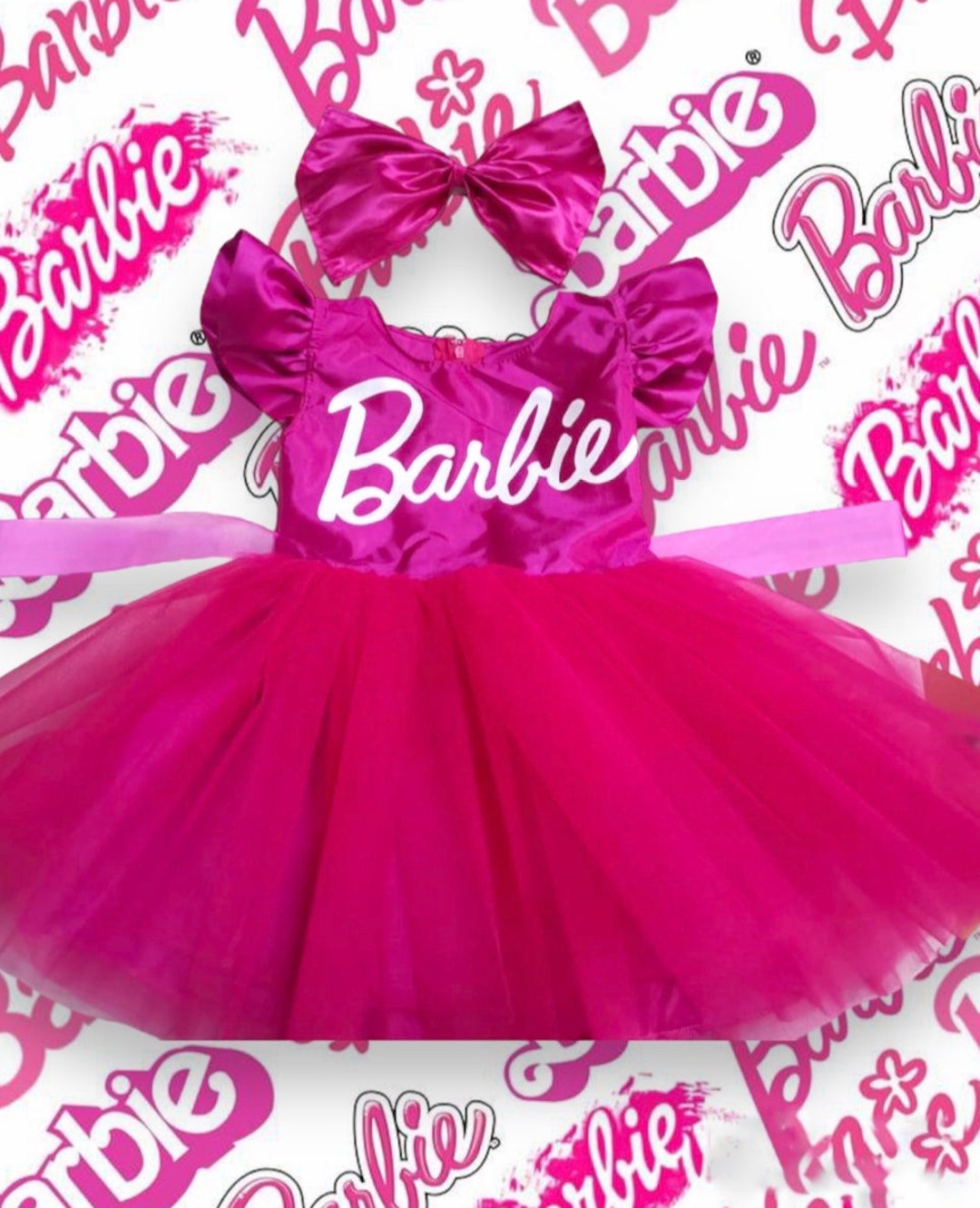 Barby Costume/ Barby Pink Dress / Pink Doll Dress/ Barbie - Etsy