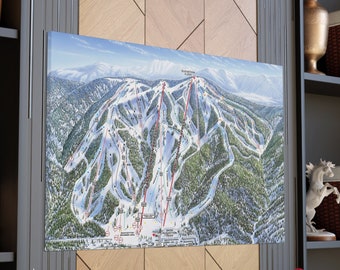Dodge Ridge California Ski Trail Map 3-D Canvas Poster - Etsy