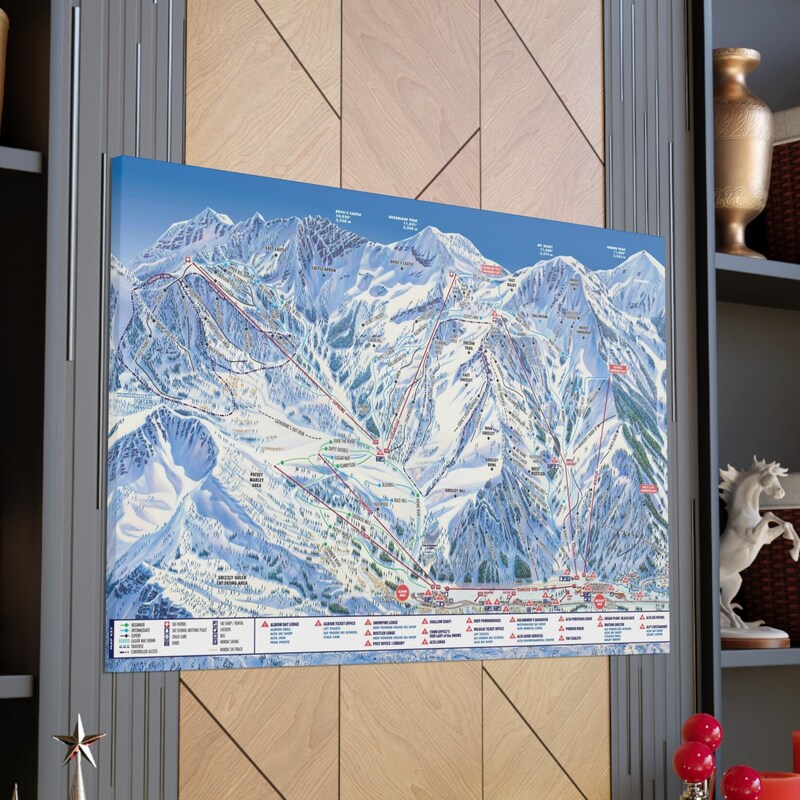 Alta Ski Map Poster - Etsy