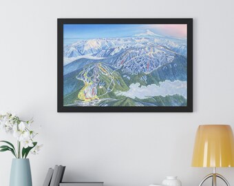 White Pass Map Washington Wa Ski Snowboard Trail Art Print, Poster ...