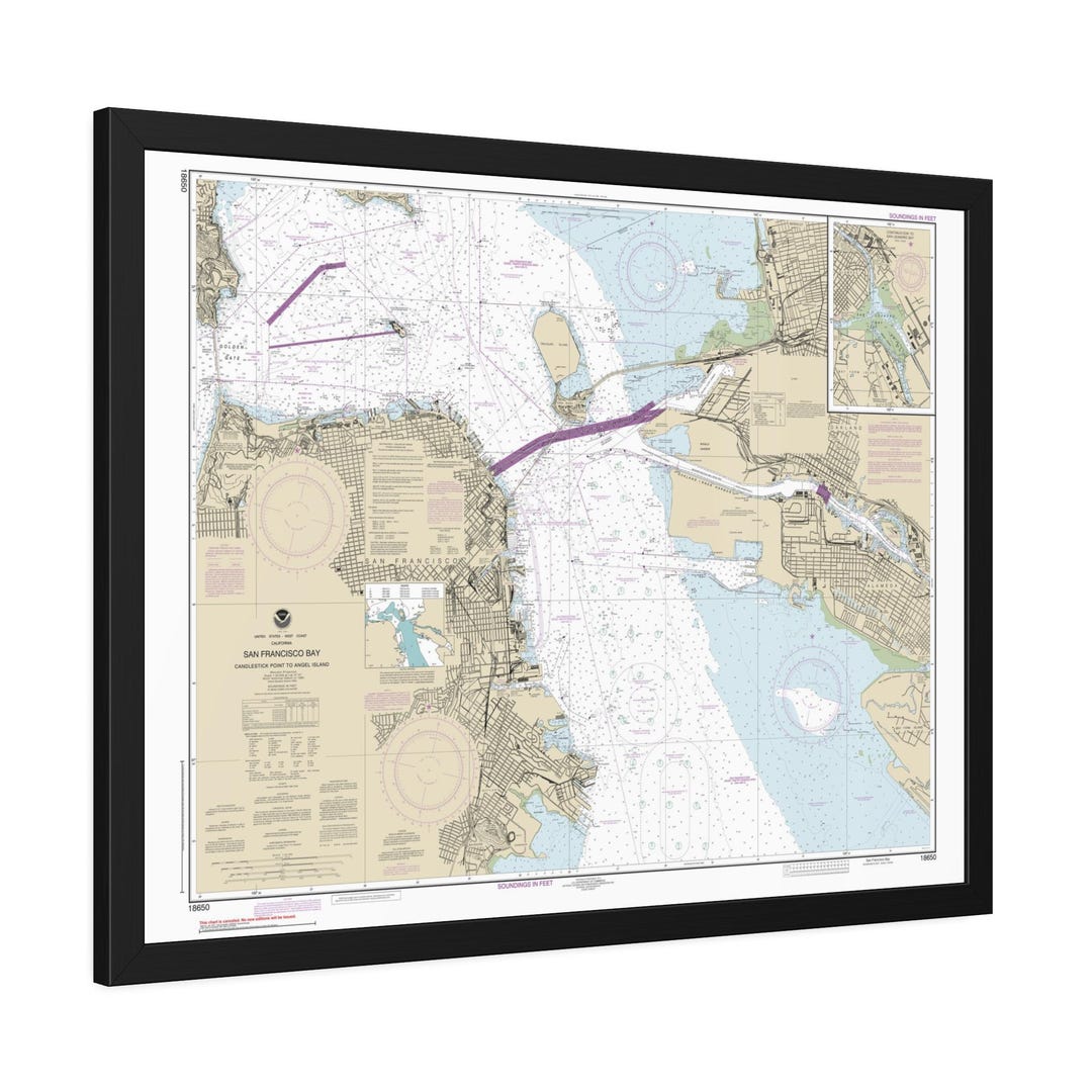 San Francisco Bay Candlestick Point to Angel Island California Nautical ...
