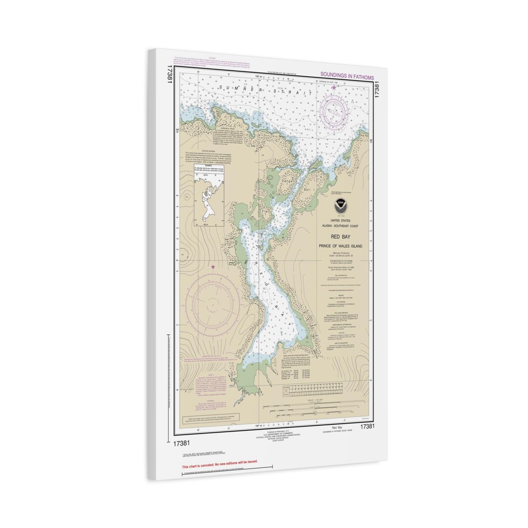 Red Bay Prince of Wales Island Alaska Nautical Chart Sailing Map 3-D ...