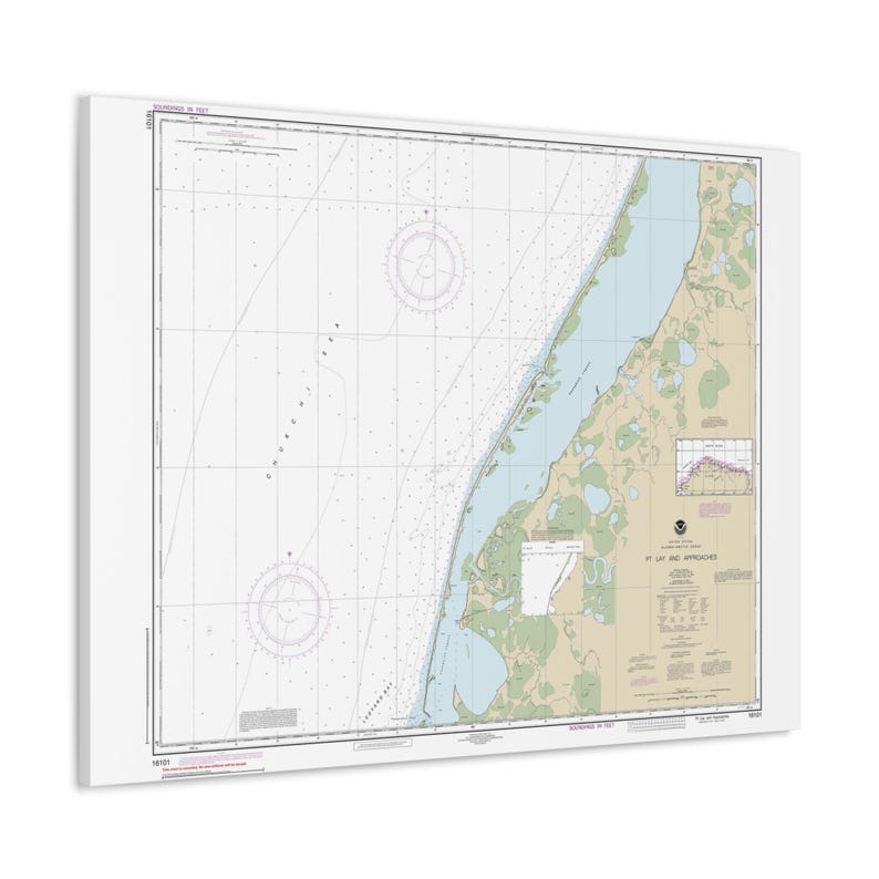 Point Lay Arctic Coast Alaska Nautical Map Sailing Chart 3-D Canvas ...