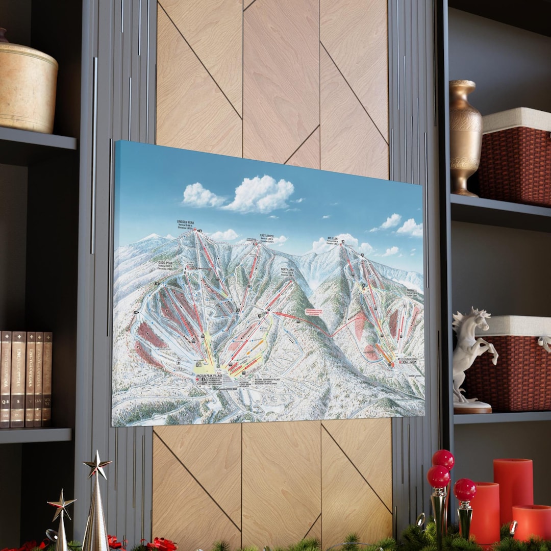 Sugarbush Vermont Ski Trail Map 3-D Canvas Poster - Etsy