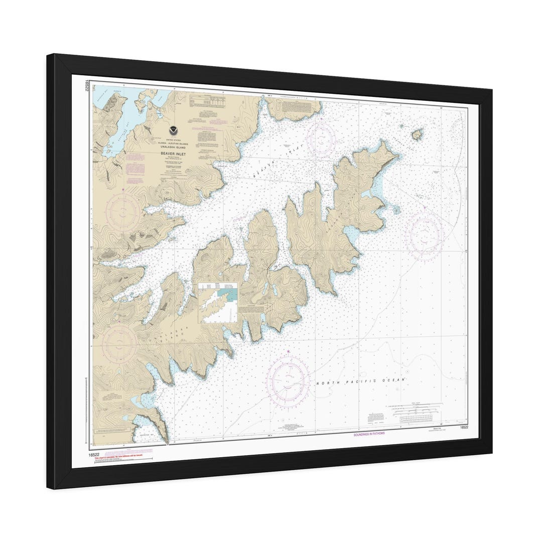 Beaver Inlet Unalaska Island Alaska Nautical Chart Sailing Map Fox ...