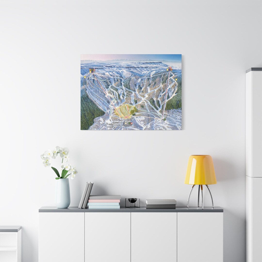 Powderhorn Mountain Colorado Ski Trail Map 3-D Canvas Poster - Etsy