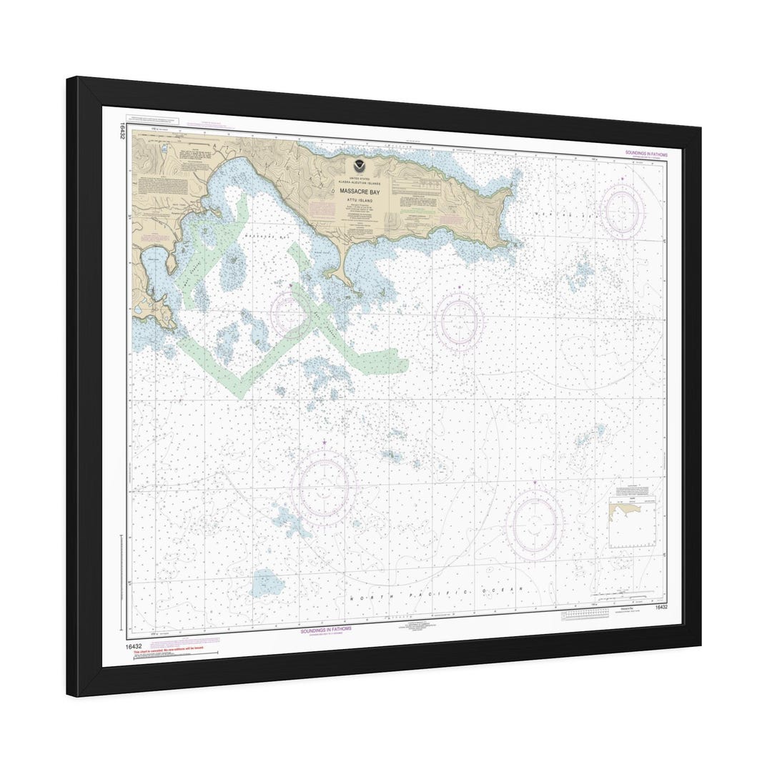 Massacre Bay Attu Island Alaska Nautical Map Sailing Chart Aleutian ...