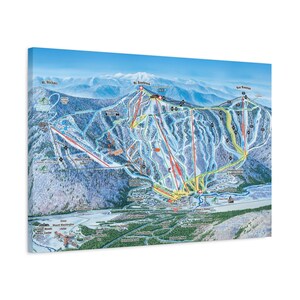 Bretton Woods Ski Trail Map 3-D Canvas Poster New Hampshire - Etsy