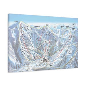Brighton Ski Trail Map 3-D Canvas Poster Utah - Etsy