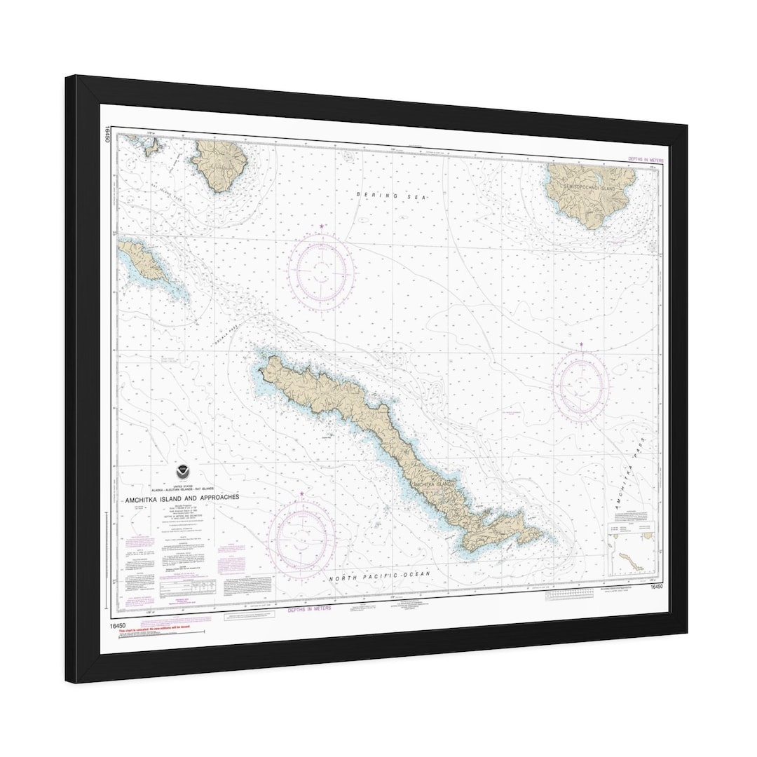 Amchitka Island Alaska Nautical Chart Sailing Map Rat Aleutian Islands ...