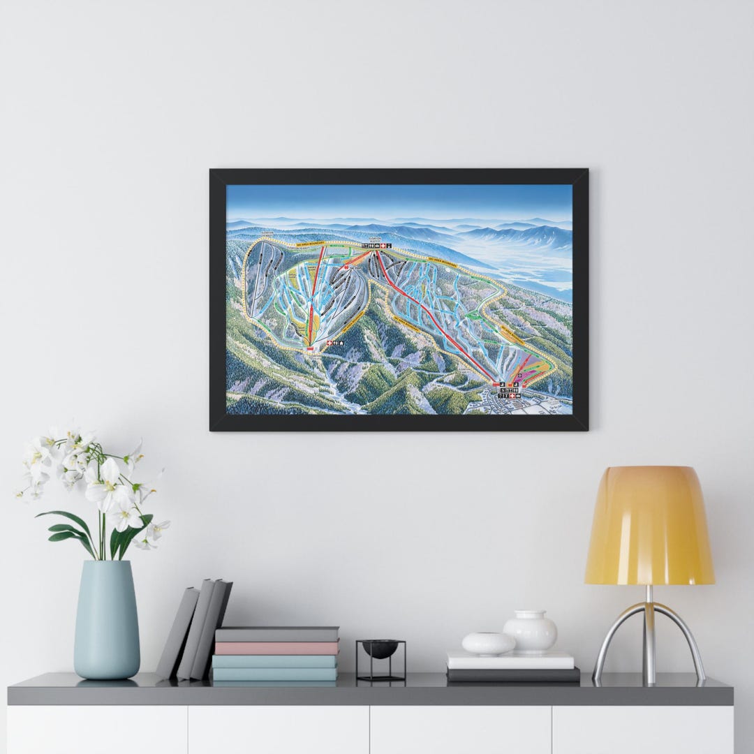Angel Fire Trail Map Ski Resort Framed Poster New Mexico - Etsy