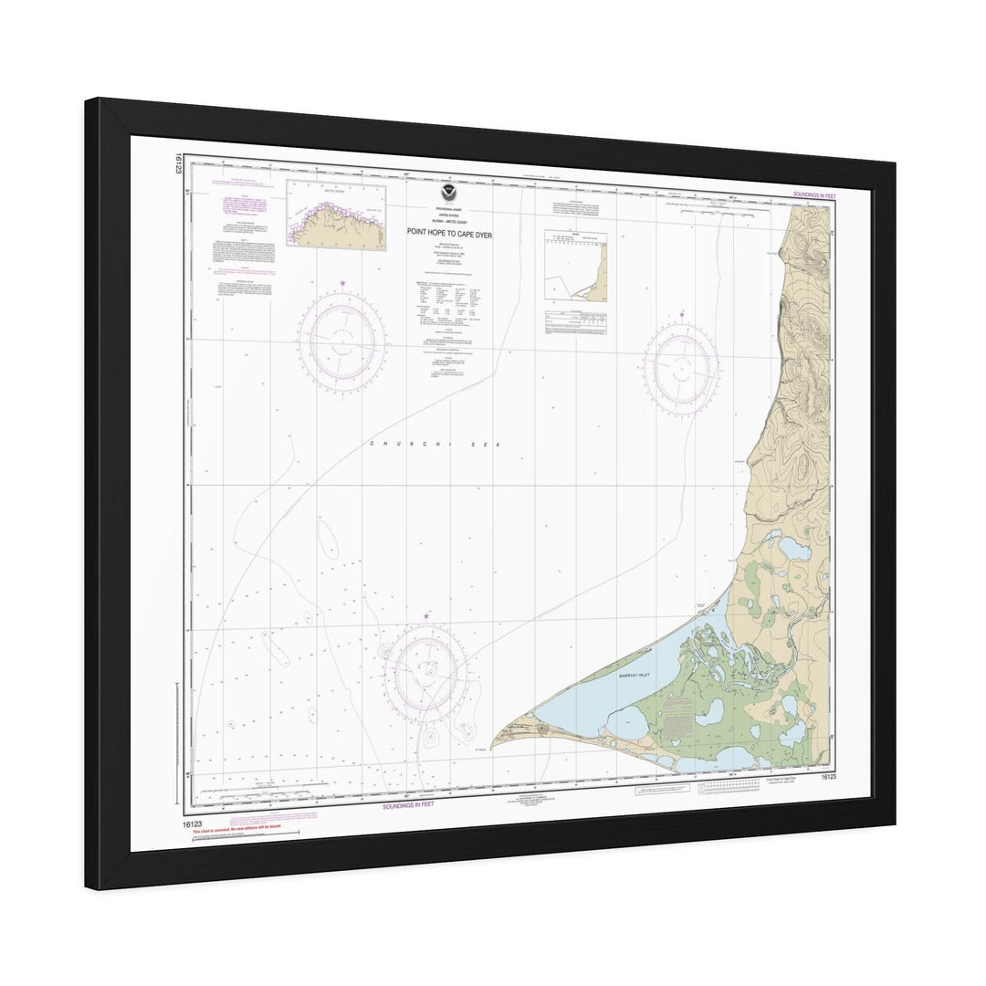 Point Hope to Cape Dyer Arctic Coast Alaska Nautical Chart Sailing Map ...