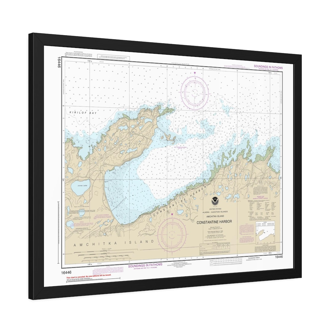Constantine Harbor Amchitka Island Alaska Nautical Chart Sailing Map ...