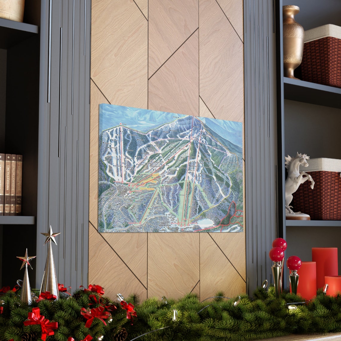 Jay Peak Ski Trail Map 3-D Canvas Poster Vermont - Etsy