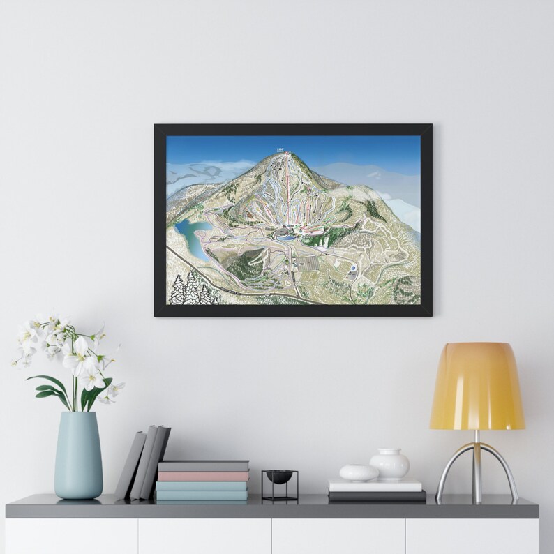 Gunstock New Hampshire Trail Map Ski Resort Framed Poster - Etsy